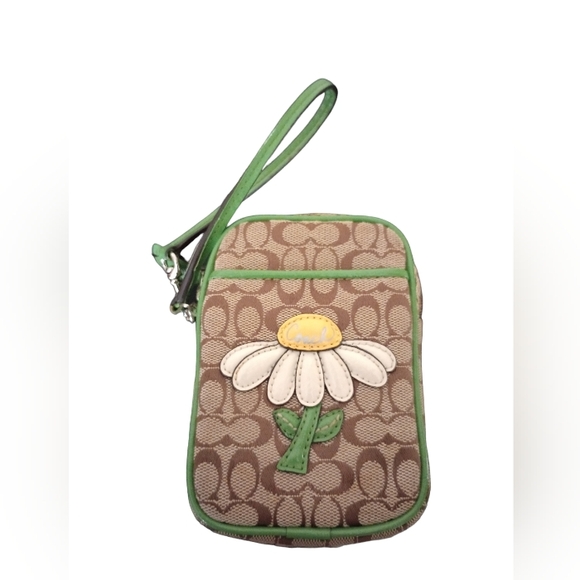 Coach | Bags | Rare Coach Daisy And Monogram Phone Size Walletwristlet ...
